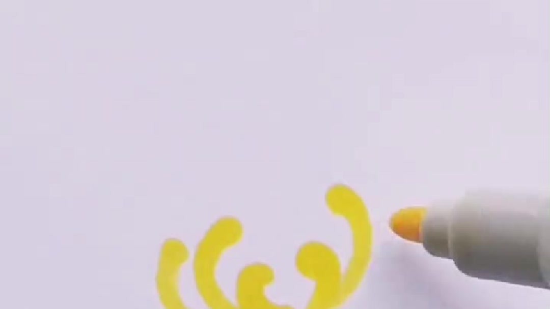 马克笔竟然可以这样画菊花,简单到哭。重阳节创意简笔画亲子
