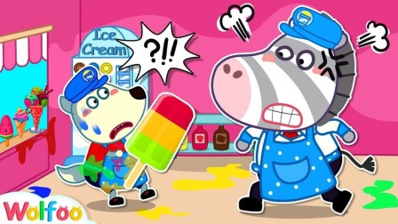 儿童动画:沃夫帮忙卖冰淇淋,竟然被驱赶出去,这可怎么办