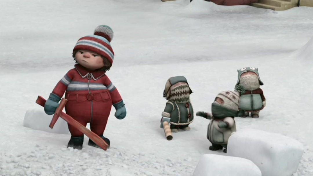 看到这部动画片突然好想下雪天 白雪皑皑的感觉太舒服
