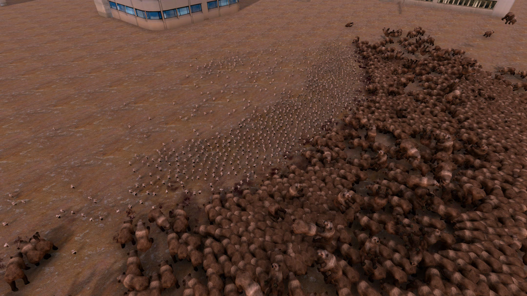 史诗战争模拟器游戏 2000头熊神速秒杀2000刺客男人