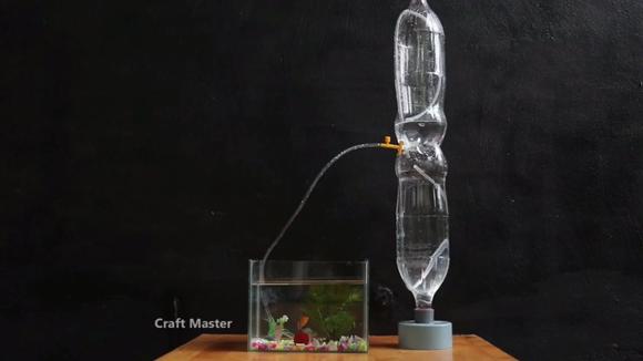 自制鱼缸无动力增氧器,停电时临时应急非常好用