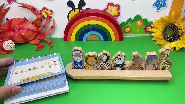 上船啦!把六个小动物按顺序放好!