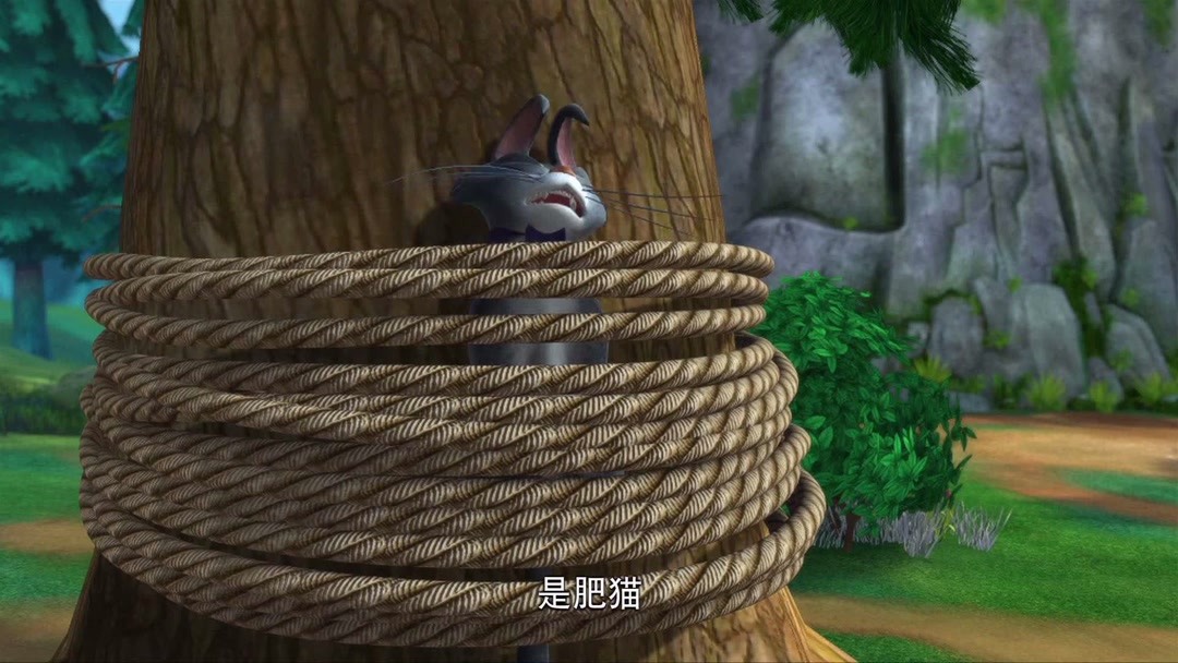 熊出没之丛林总动员:猫咪怎么被绑起来了?