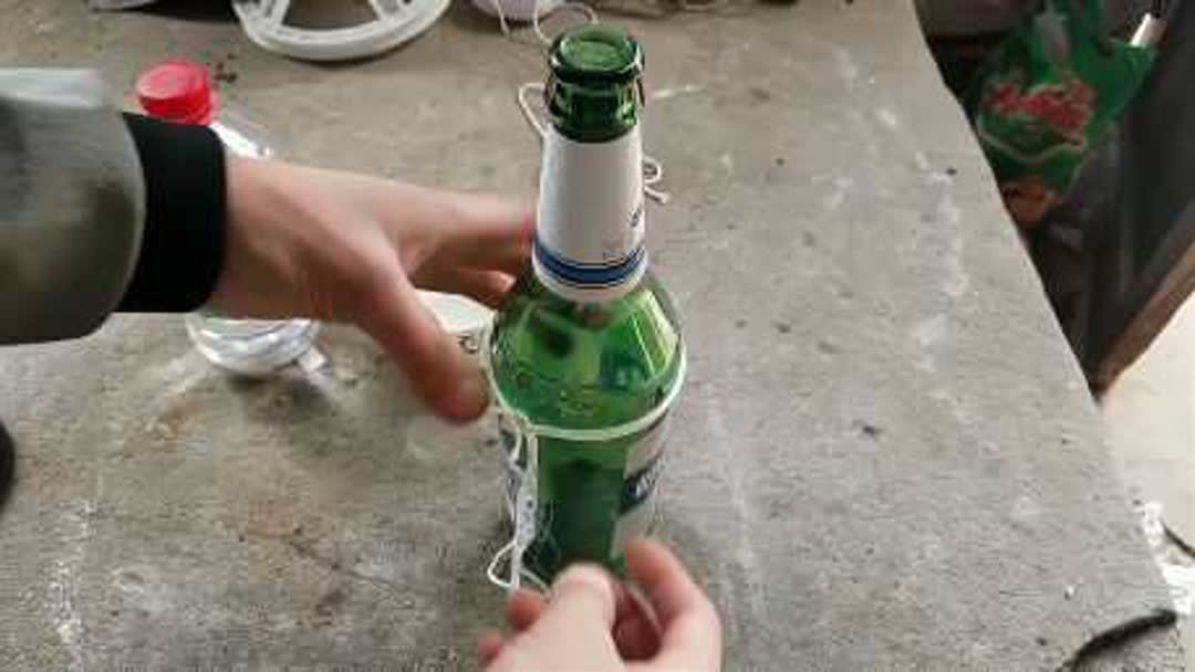 切割玻璃瓶不用买工具,教你一招,用根绳子就搞定