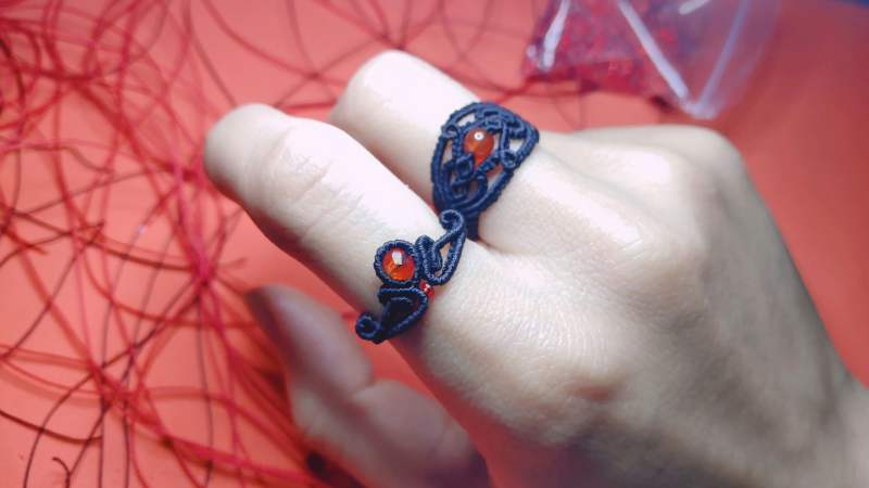 小皇冠手工编织戒指