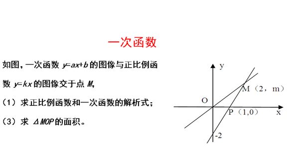 八年级数学:一次函数知识点,中考考过的真题