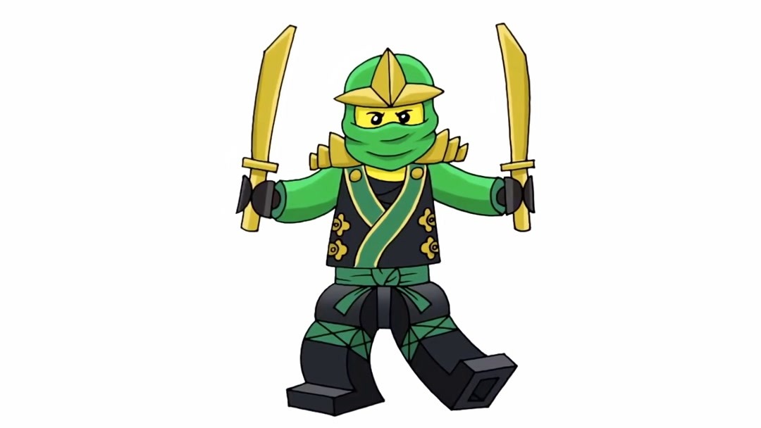 听英语学画画 第10集 如何画乐高忍者Lloyd