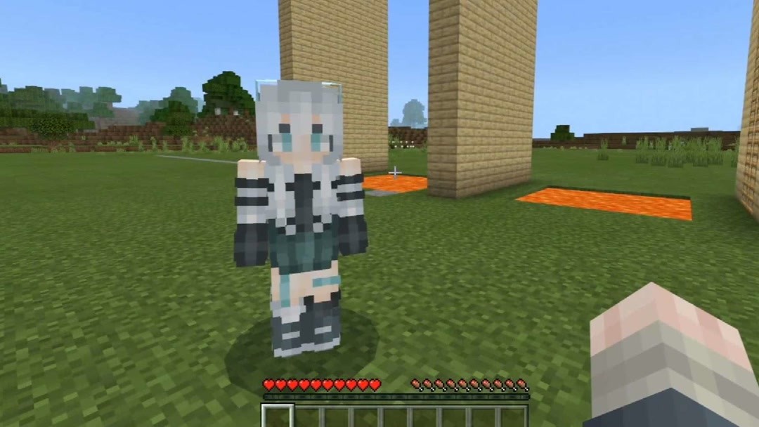 呆呆我的世界:爆爆真可恶,做岩浆块高空跑酷,往死里整呆呆!