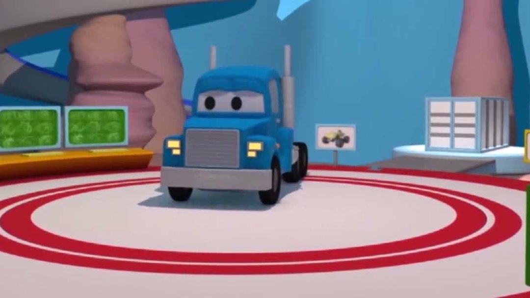 超级卡车卡尔变身飞机去扑灭山林大火儿童卡通动画