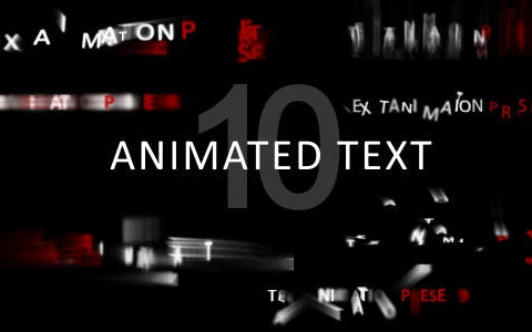 AE模板-字母打散漂浮效果的动态文字标题模板 字母舞蹈 文字舞动