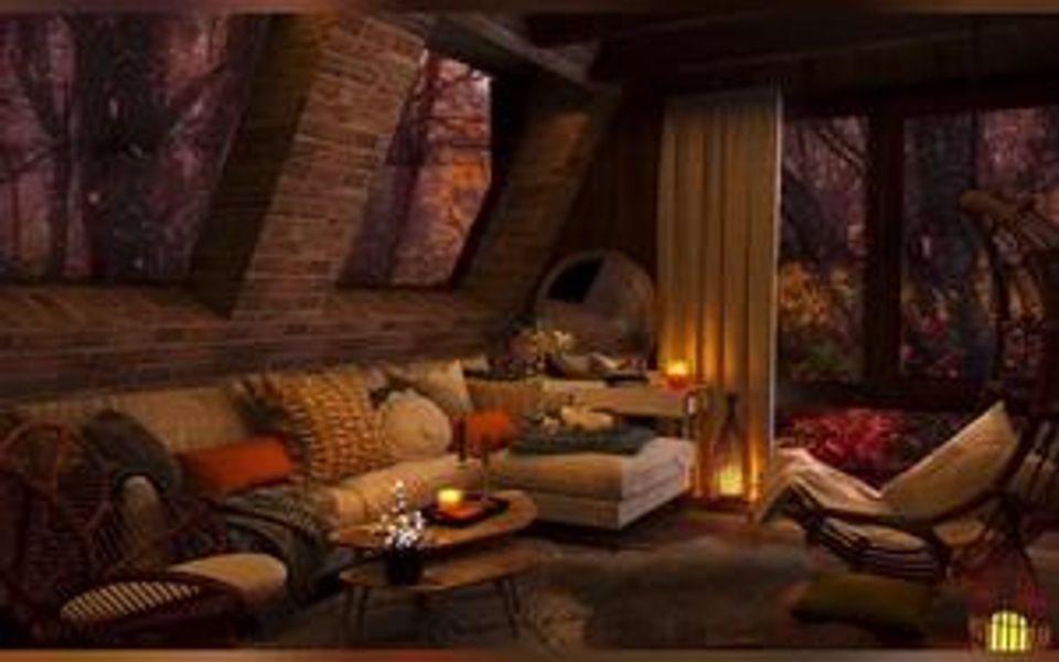 3D沉浸式音乐ߎ�|森林里有一座温馨小木屋