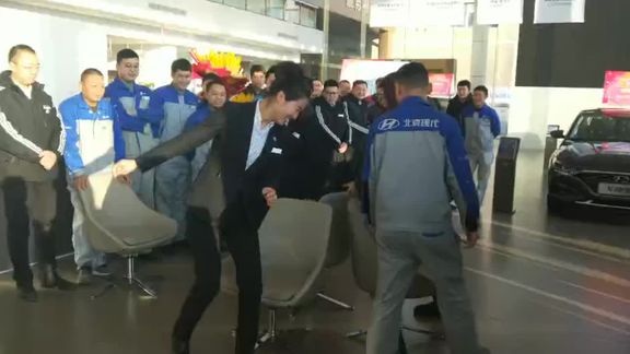 北京现代长春韩亚早会互动游戏【来自懂车帝车友圈】