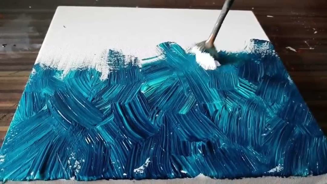 简单的儿童绘画抽象山水画
