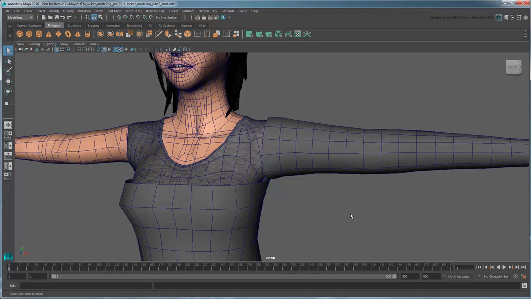 3dmax游戏建模|建模女夹克衣服建模过程,这技术你给几分?