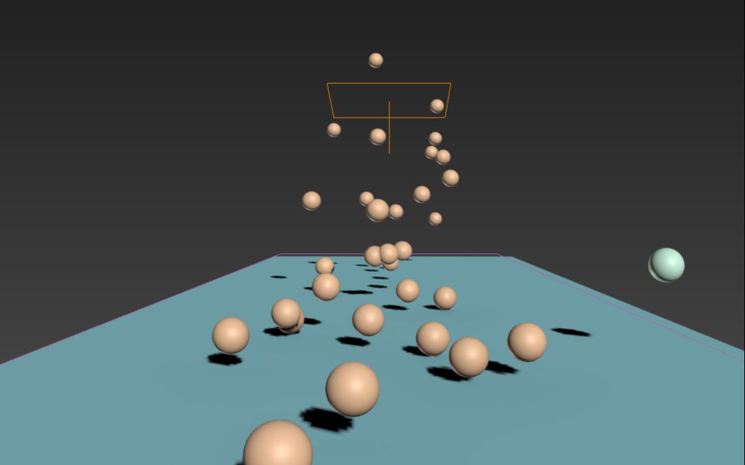 3dmax暴风雪粒子系统动画,做小球弹跳