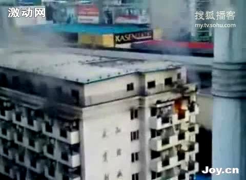 上海商学院火灾现场实拍