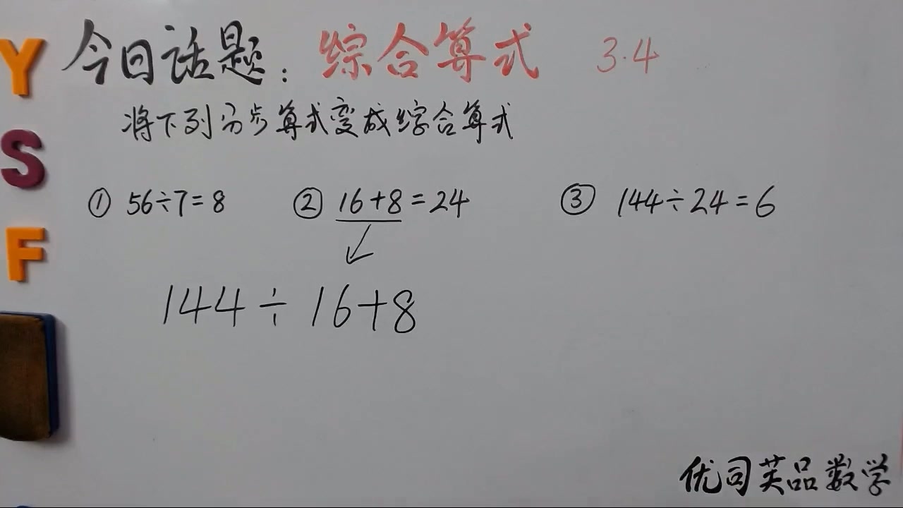 2020四年级数学下册要掌握的:综合算式讲解及习题,优司芙品数学