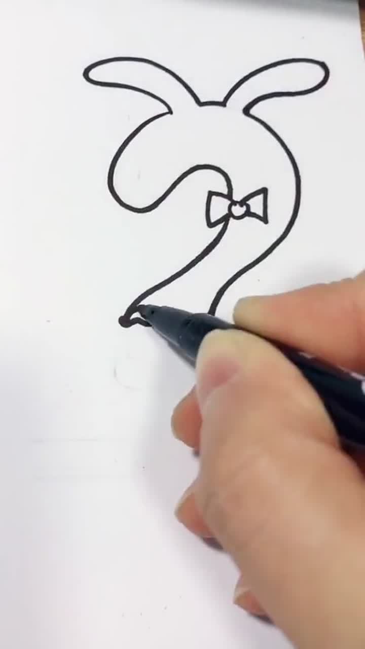 数字2?变萌兔有没有可爱到你数字简笔画