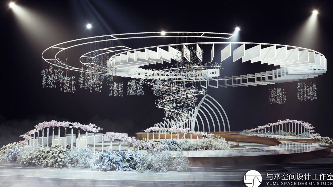 主题婚礼场景 婚礼秀 3d建模教程 3d婚礼效果图设计表现