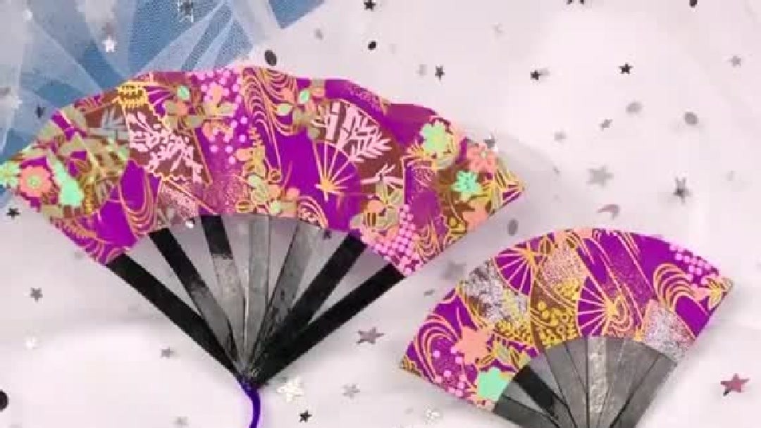 原来使用的折叠扇是这样做的