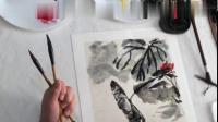 中国画——水墨荷花画法技法技巧视频