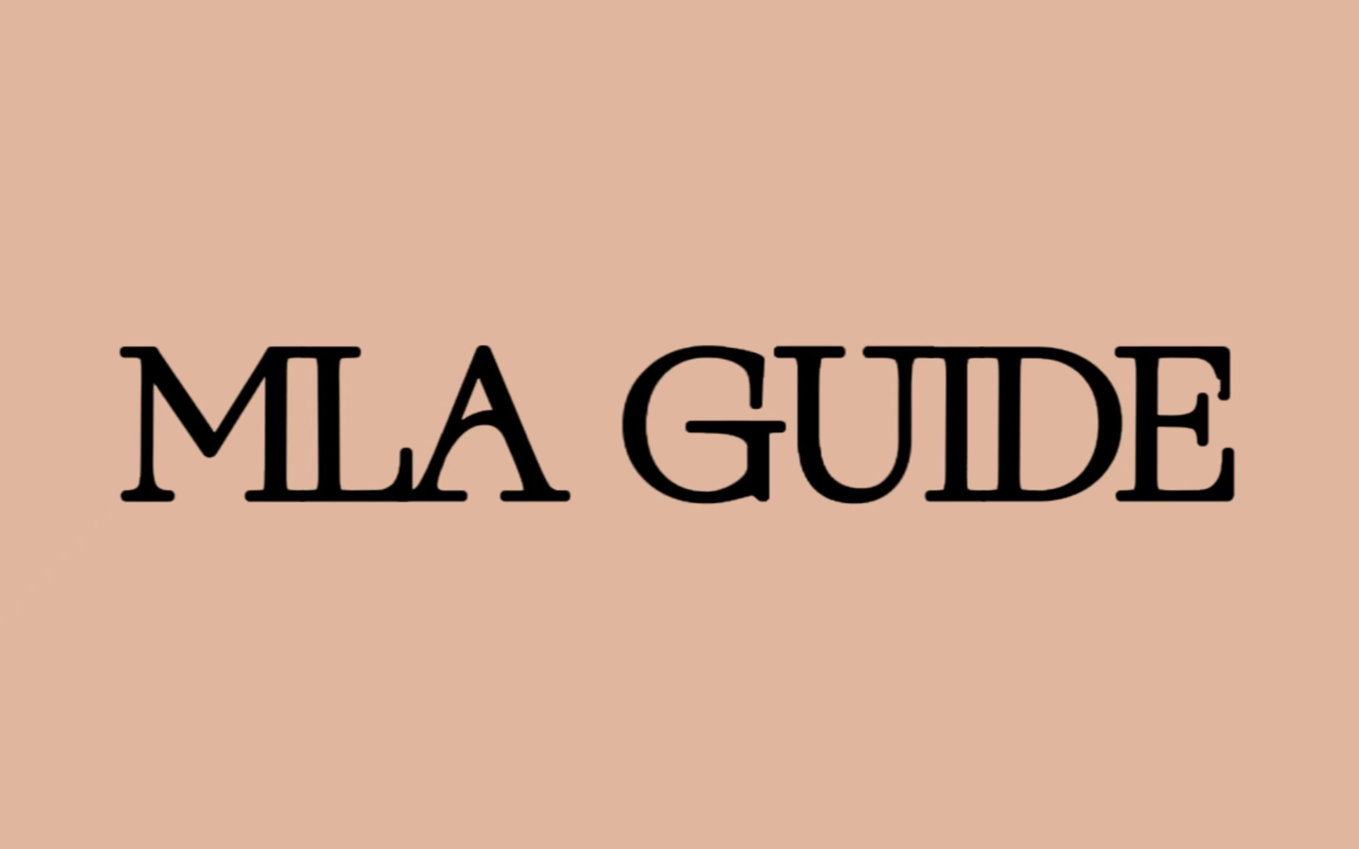 MLA Guide