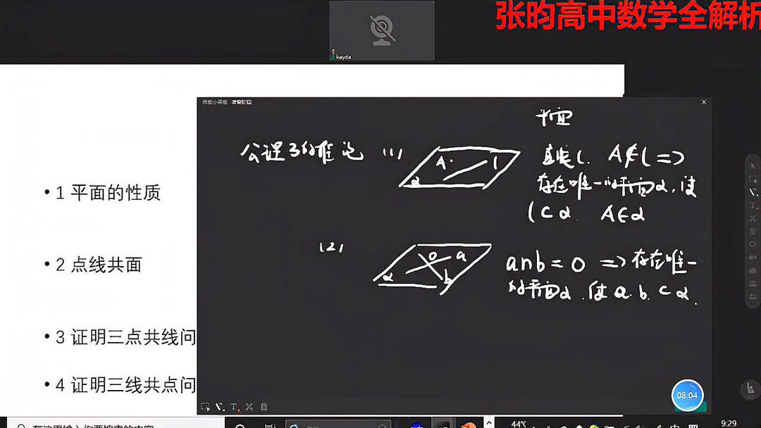 第十四章 直线、平面、简单的几何体(1)平面的基本性质