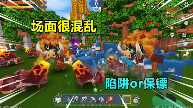 迷你世界:攻击会爆炸!派保镖对付野人损失惨重,不如用陷阱