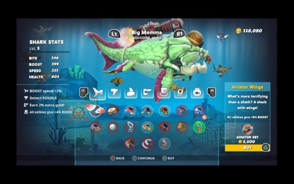 [饥饿鲨世界PS4版本]全部鲨鱼展示