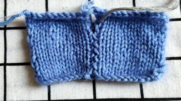 平针衣片无缝缝合教程,缝合简单,适合平针毛衣衣片边缝的缝合