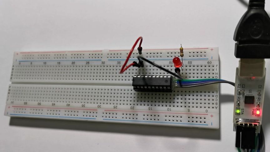单片机最小系统电路搭建,成功点亮LED小灯讲解