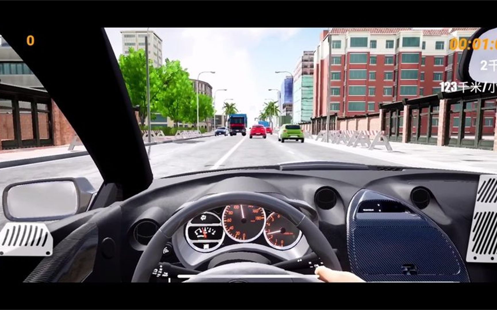 真实公路汽车用手机练开车这模拟可以