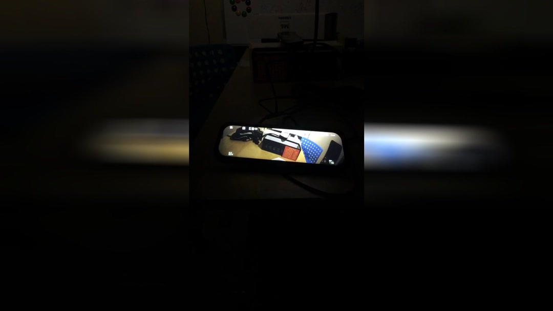 零指数流媒体后视镜行车记录仪无光夜视实拍