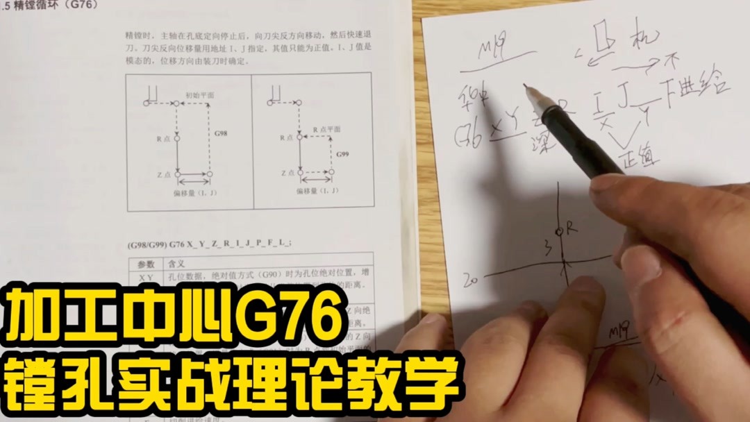 加工中心G76镗孔实战理论教学