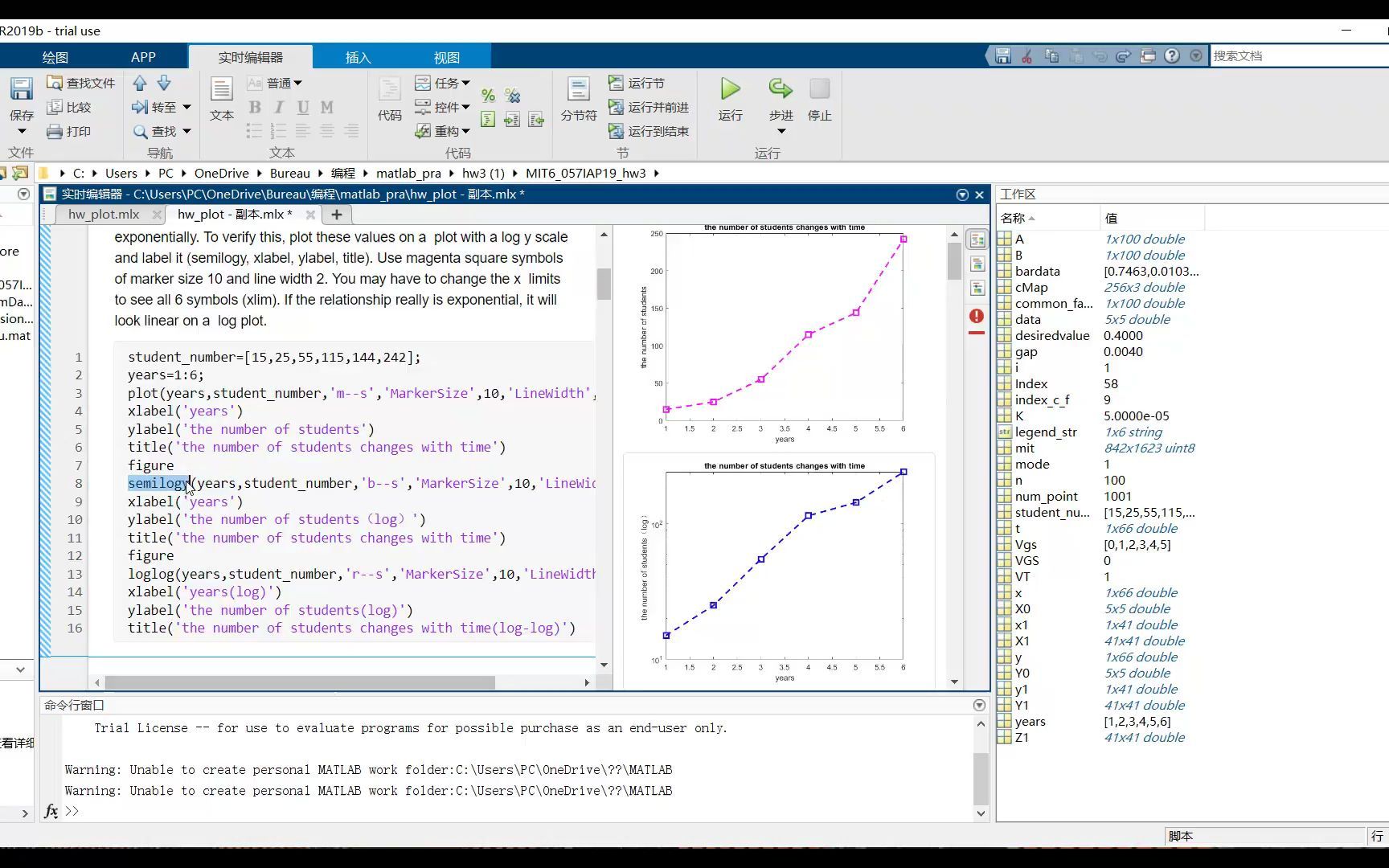 Matlab 教程TP2 画图