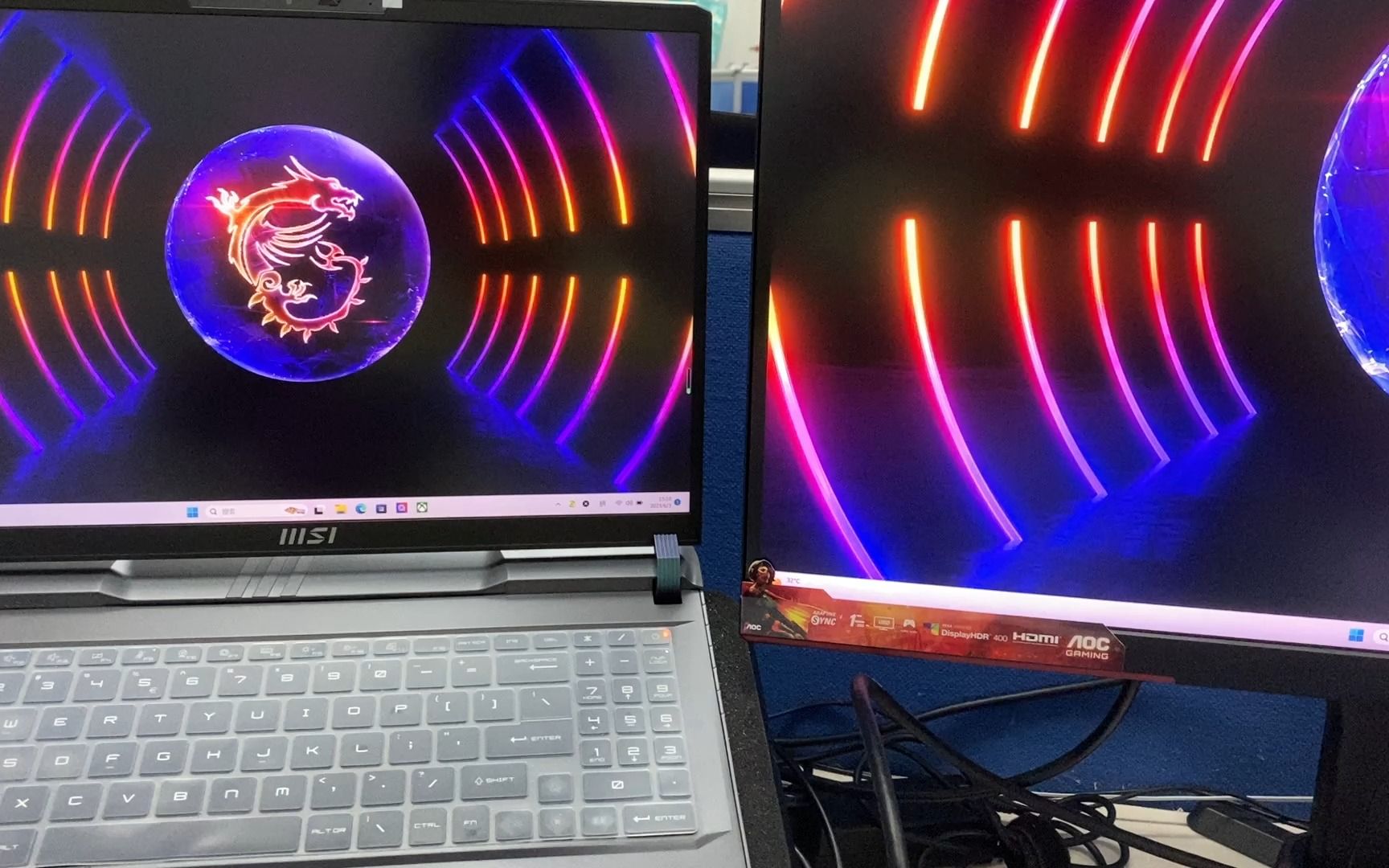 AOC u27g3x 连接笔记本电脑切换信号源黑屏
