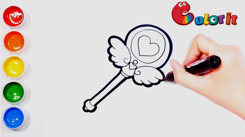 轻松就能学会的画魔法棒简笔画——变身卡通美少女吧!