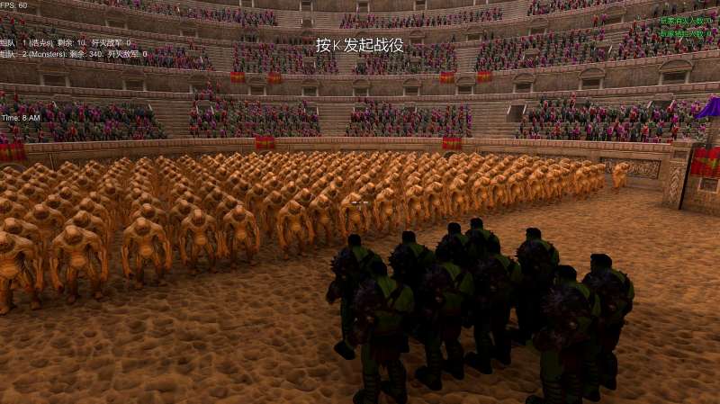 战争模拟器 绿巨人大战300怪物,绿巨人居然被人按在墙上摩擦