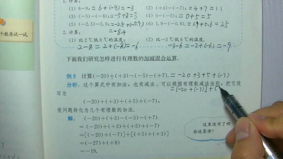 第一章有理数1.3.2有理数的减法
