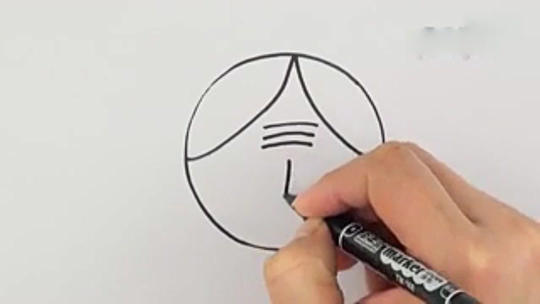 轻轻松松学 圆形简笔画之奶奶 儿童涂鸦