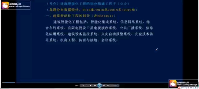 一级二级建造师机电专业～建筑智能化工程子分部工程