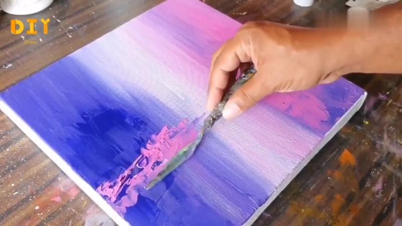 新手绘画教程,树林风景画的制作方法,简单易学!