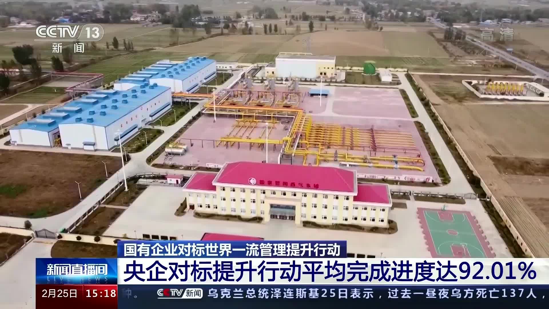 国有企业对标世界一流管理提升行动 央企对标提升行动平均完成进度...