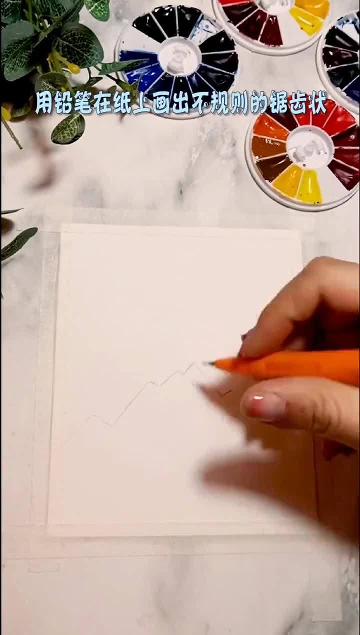 绘画水彩微博上看见一个超级好看的星空临摹一下出个教程文化站MCN