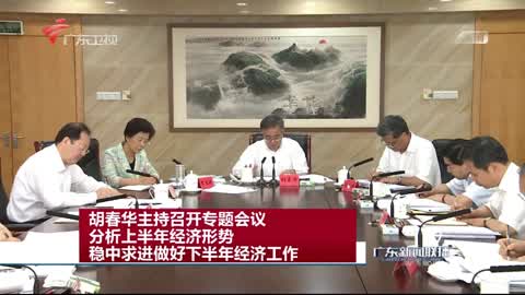 胡春华主持召开专题会议 分析上半年经济形势