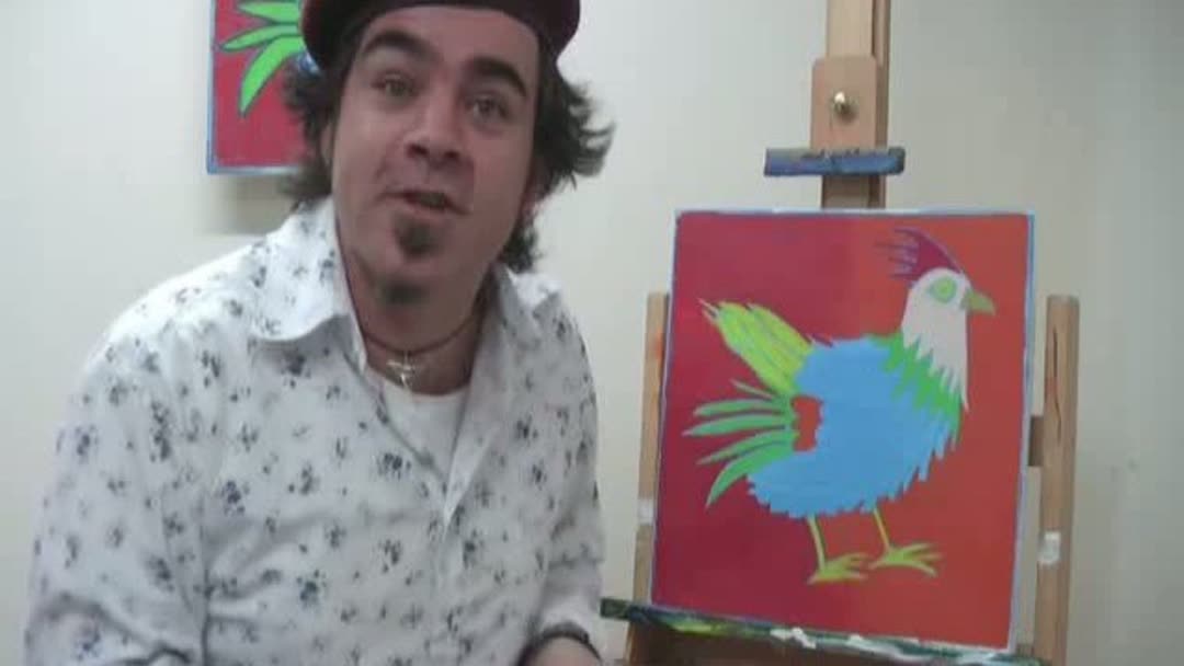 蒙玛特叔叔教你学绘画——油画棒画(母鸡)