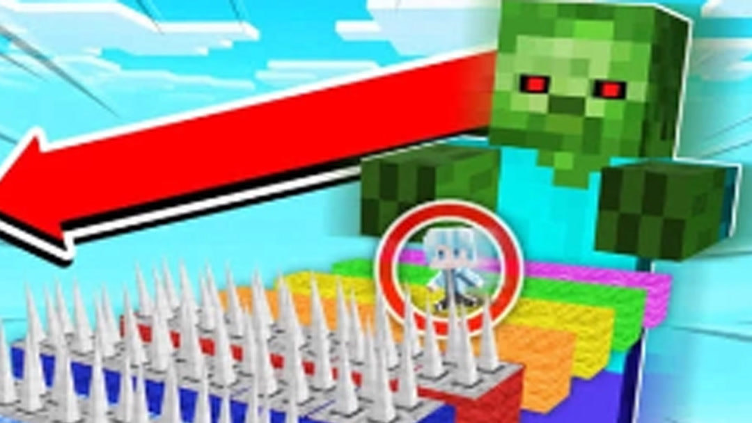 我的世界:挑战全世界都是怪物的跑酷,上千只怪物追着打 游戏