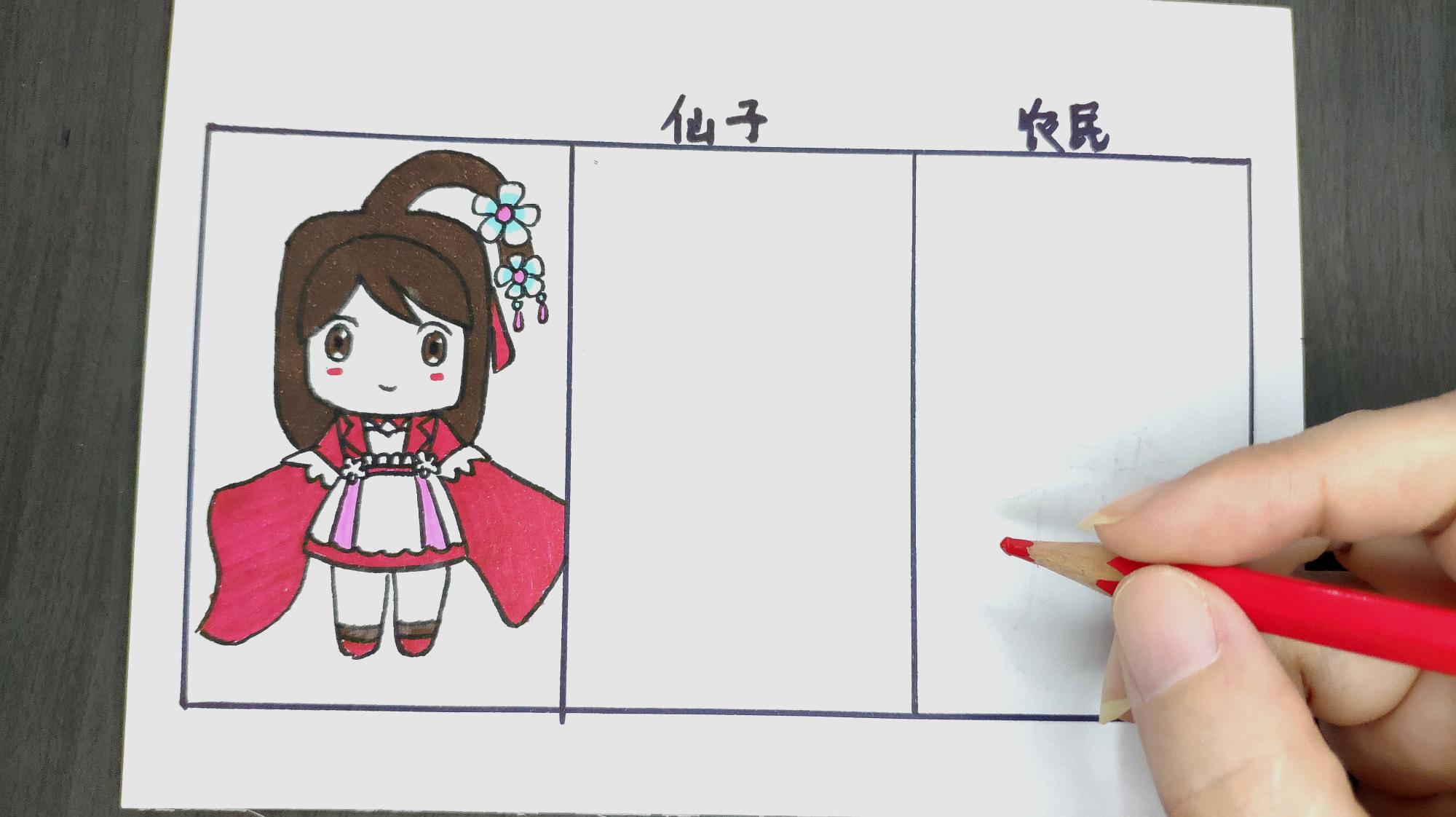 一张纸手绘迷你世界花小楼变身仙子和农妇长相,程锦衣喜欢哪个?