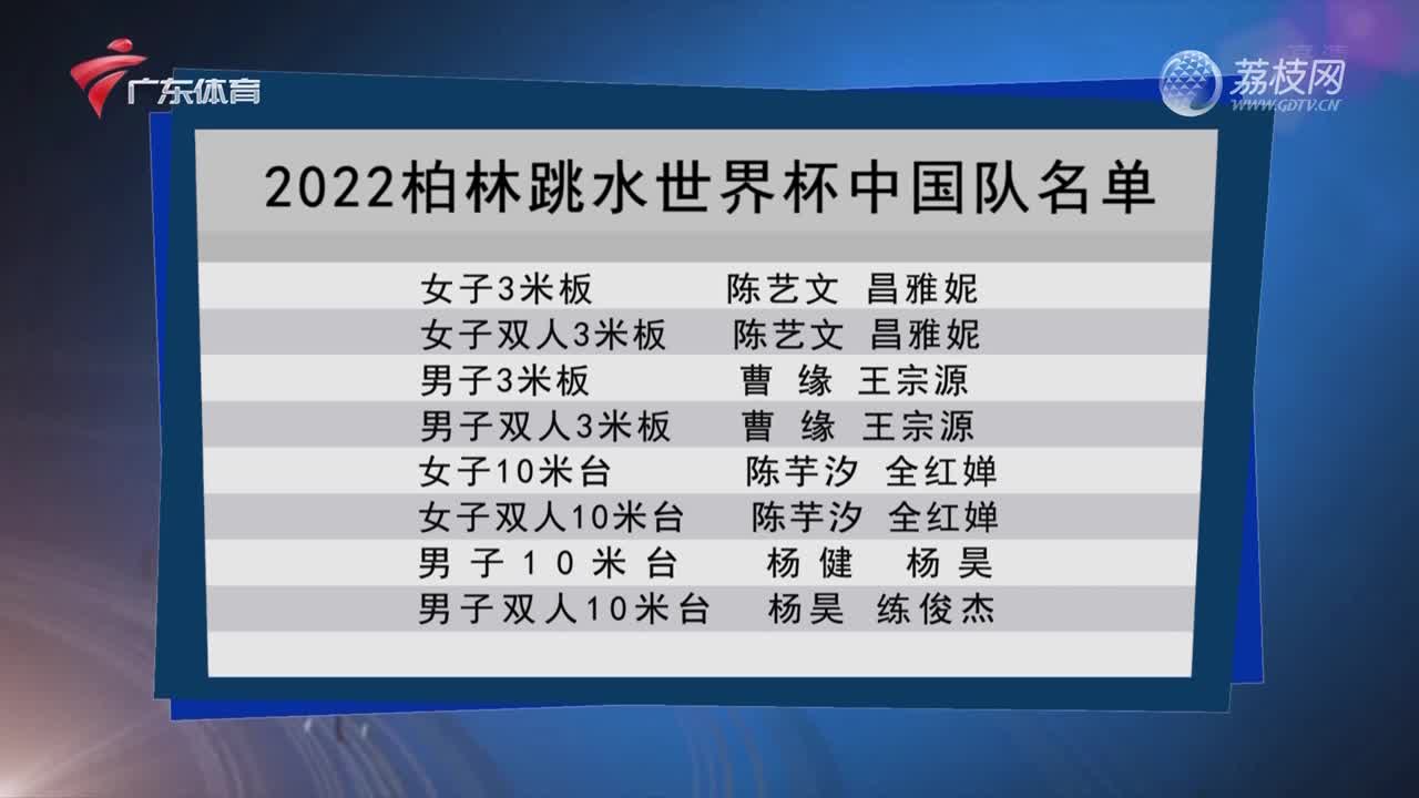 2022柏林跳水世界杯中国队名单