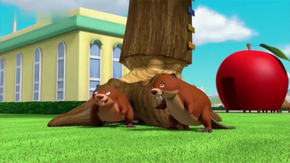 汪汪队:皮皮牙齿好厉害,这么粗的大树,没一会就要咬断了